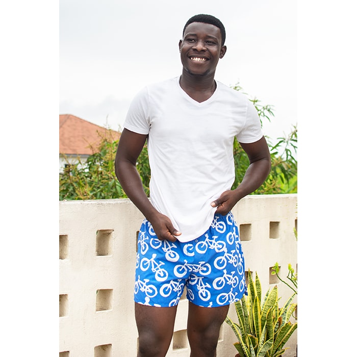 Fair Trade Boxers: Bikes - Blue-Organic